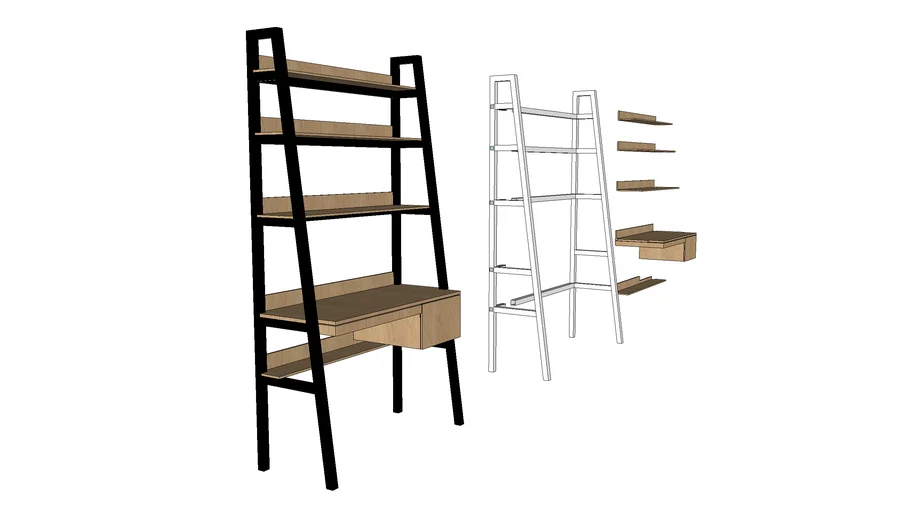 Iron Wood Rack For Computer_Dewok | 3D Warehouse