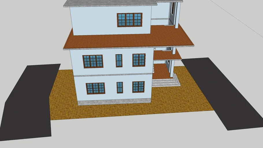 Simple 3D Flat System House | 3D Warehouse