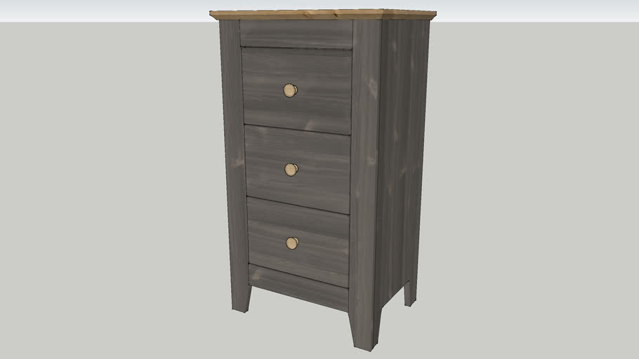 Kommode med 3 skuffer | 3D Warehouse