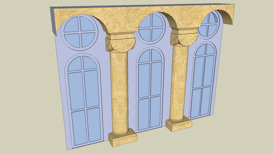 Romanesque window 1 | 3D Warehouse