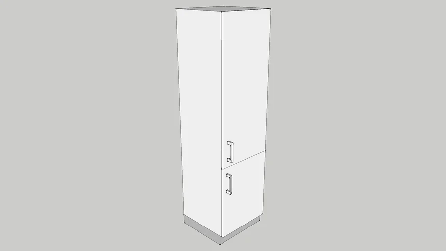 600 Tall unit with 2 shutters with space fridge 600x560x2080 CID ...