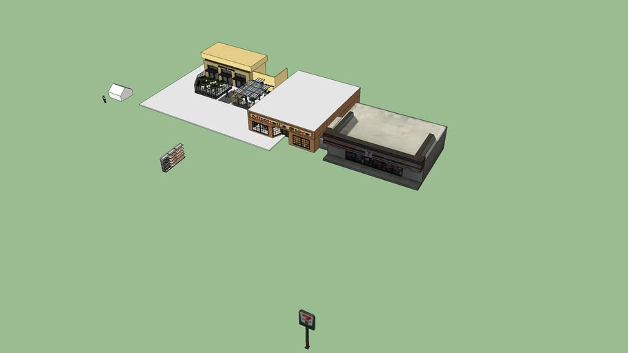 Starbucks, Grocery store and 7eleven | 3D Warehouse