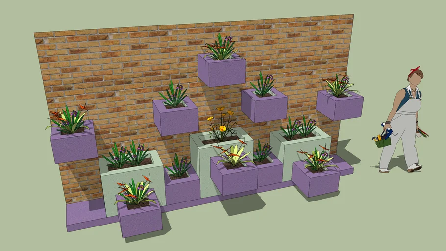 Macetero de pared. | 3D Warehouse