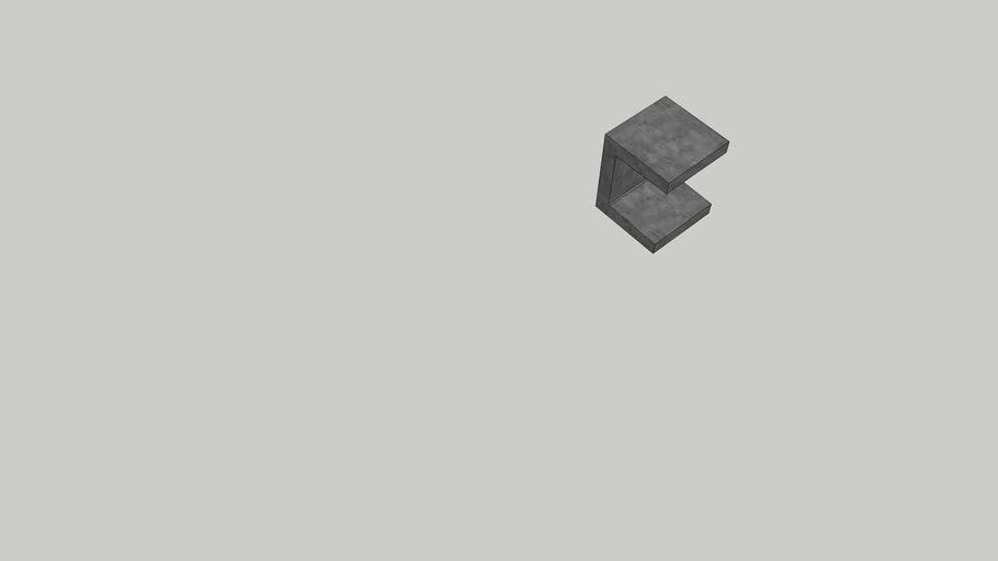 Concrete U-Element 50x40x40 | 3D Warehouse