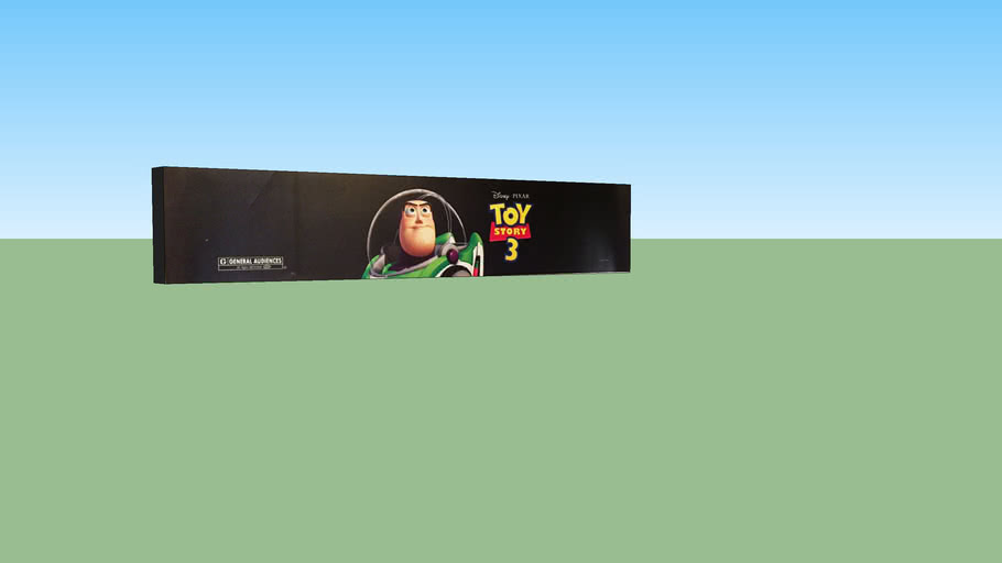 Toy Story 3 - Original Movie 5x25 Mylar Poster with Lightbox | 3D Warehouse