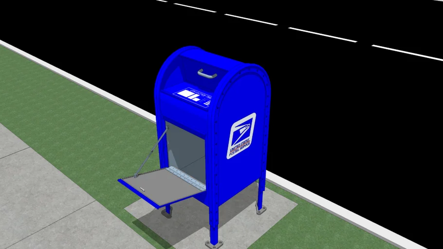 U.S.P.S. Mailbox - OpenChallenge #8 - Road Items | 3D Warehouse