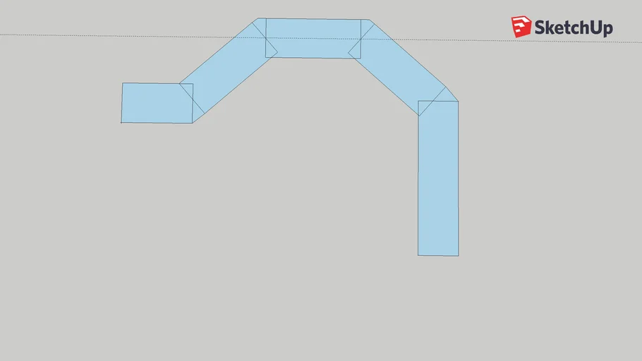 Rock Solid desk footprint 3 | 3D Warehouse