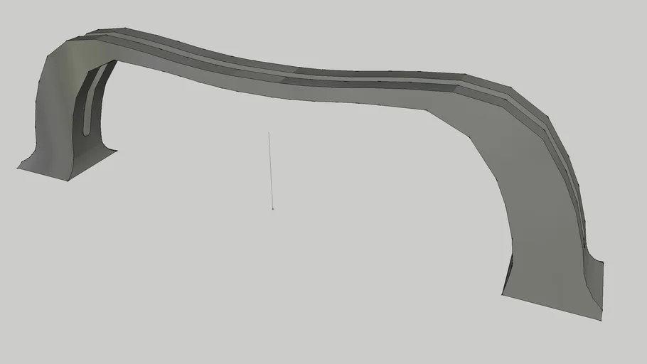 Handle for Drawer Pewter double curve PPH023 | 3D Warehouse