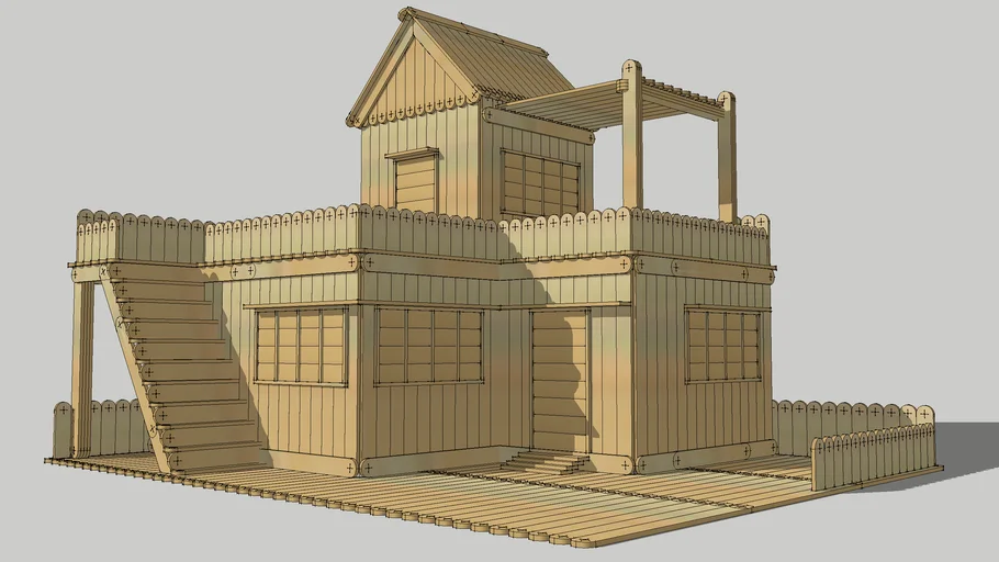 Popsicle Stick Beach House