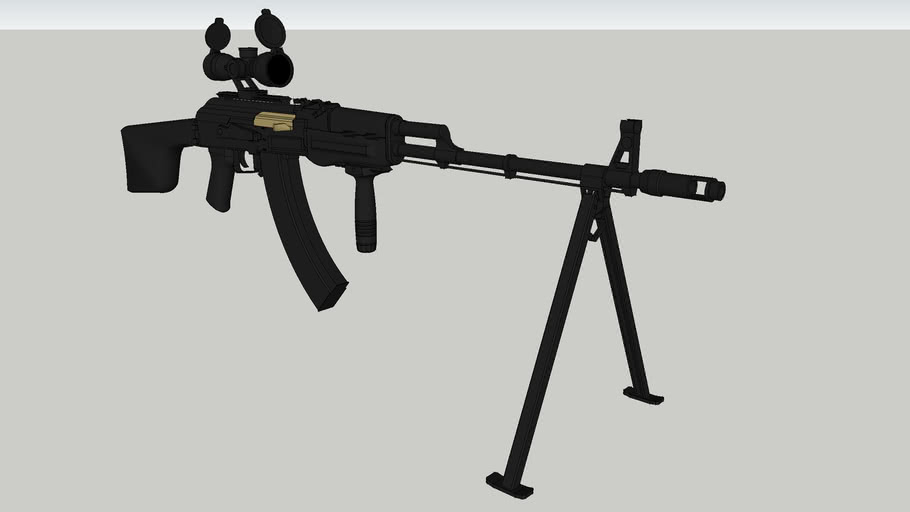Tactical RPK-74 Light Machine Gun | 3D Warehouse