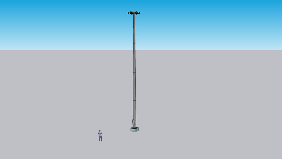 Industrial Light Pole 20M | 3D Warehouse