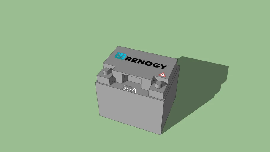 RENOGY LITHIUM IRON PHOSPHATE BATTERY 12 VOLT 50 AH | 3D Warehouse