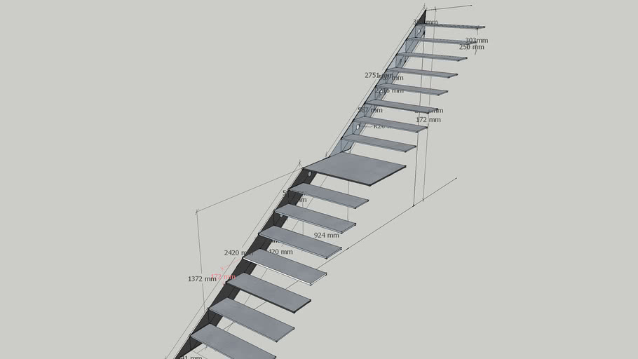 Floating stairs | 3D Warehouse