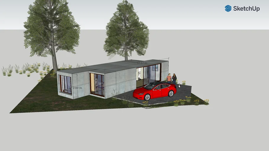 forest container cabin | 3D Warehouse