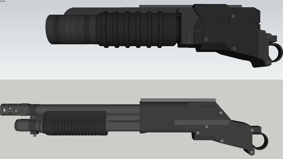 Custom Halo Weapons Underbarrel Attachment Pack (M7S) | 3D Warehouse