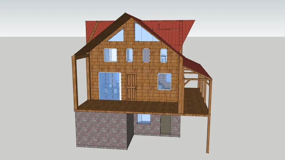 Dovetail log cabin | 3D Warehouse