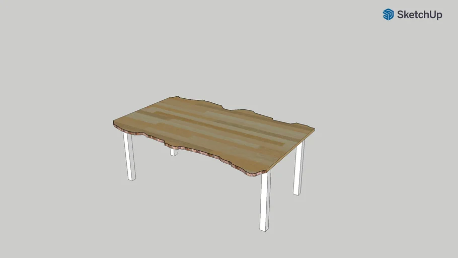 Natural Rough Edge Table | 3D Warehouse