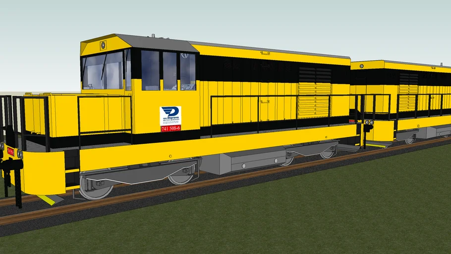 OKD 741 503-7 and 741 508-6 pair of diesel locomotives | 3D Warehouse