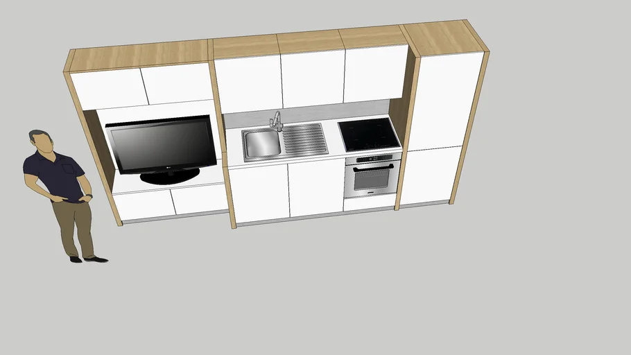 Small Kitchen and Living 380 | 3D Warehouse