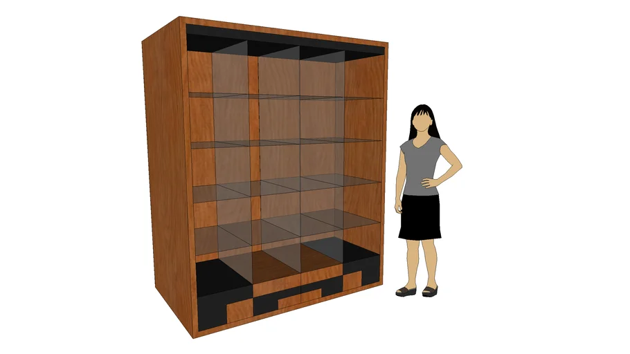 modern display shelves | 3D Warehouse