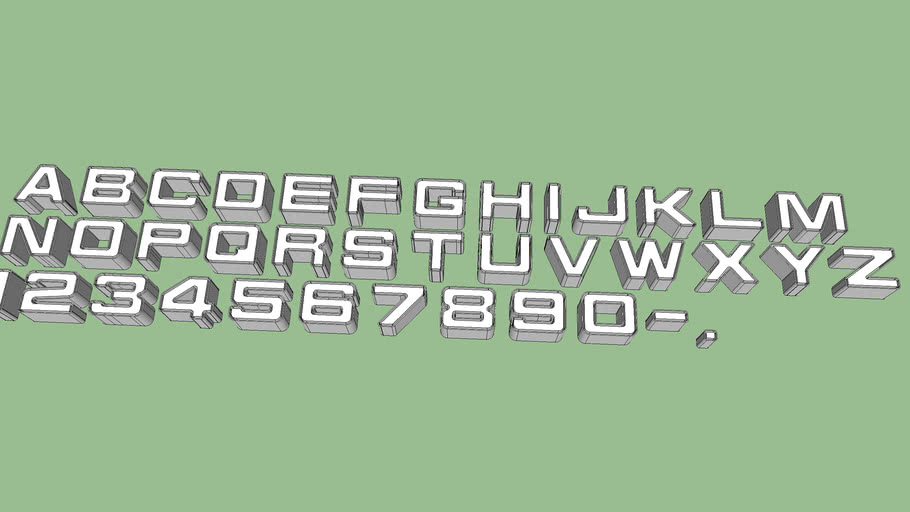 Starfleet Bold Extended Font | 3D Warehouse