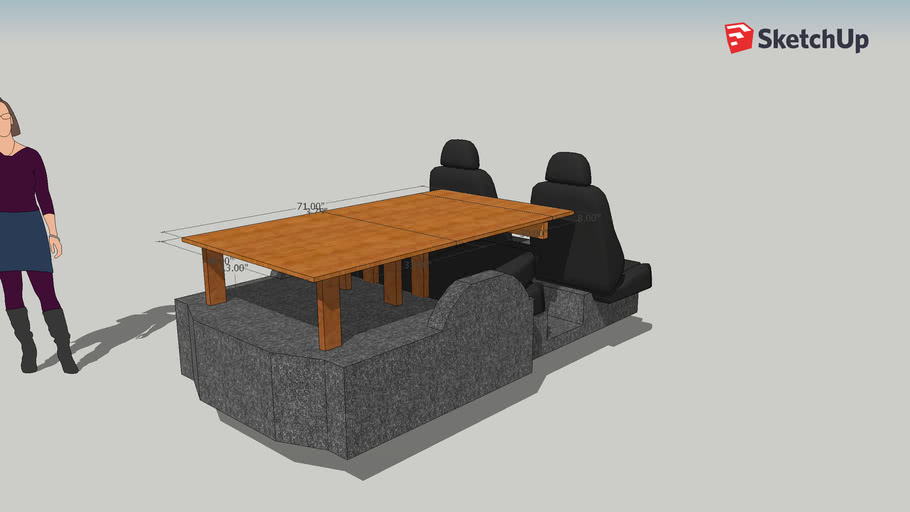 RAV4 2013 Rear Bed Frame | 3D Warehouse