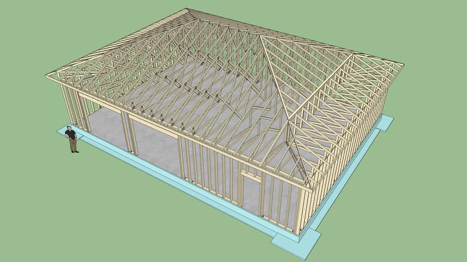 Commercial Building with Hip Roof | 3D Warehouse