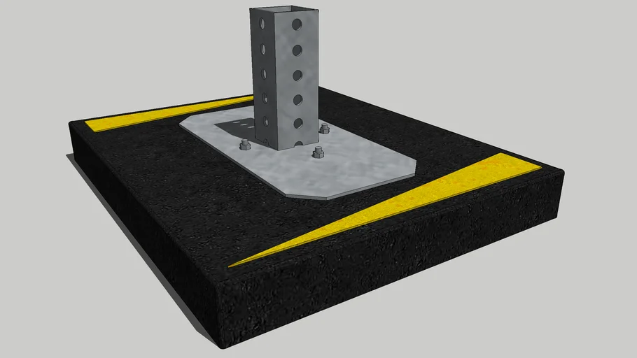 Rooftop Rubber Base Support - 21 Lb: RTSF21 | 3D Warehouse