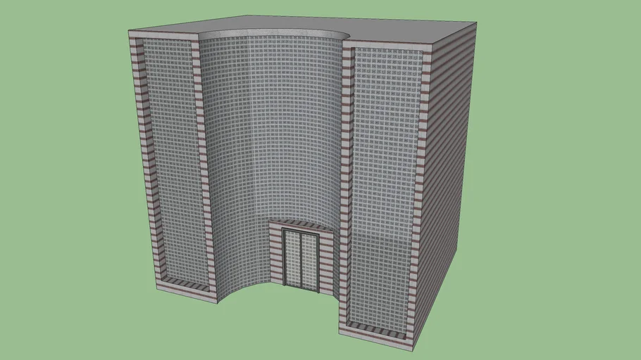Curved Building (Glass Blocks) | 3D Warehouse