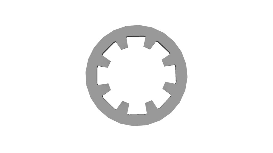 5-16 - Detailed Internal Star Washer | 3D Warehouse