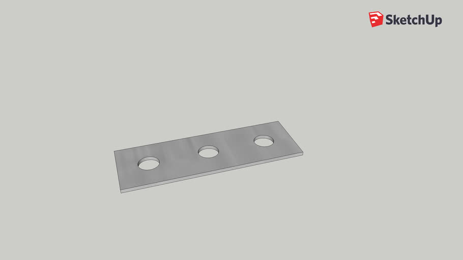 3 hole flat plate | 3D Warehouse