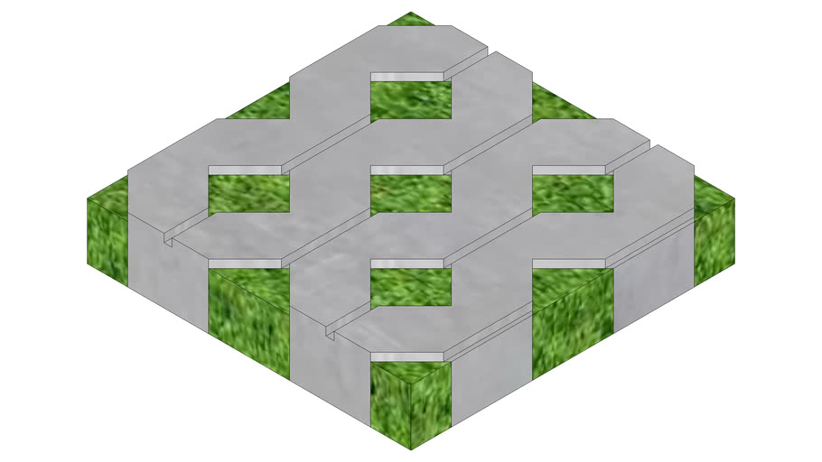 Grass Block 40x40x8 | 3D Warehouse