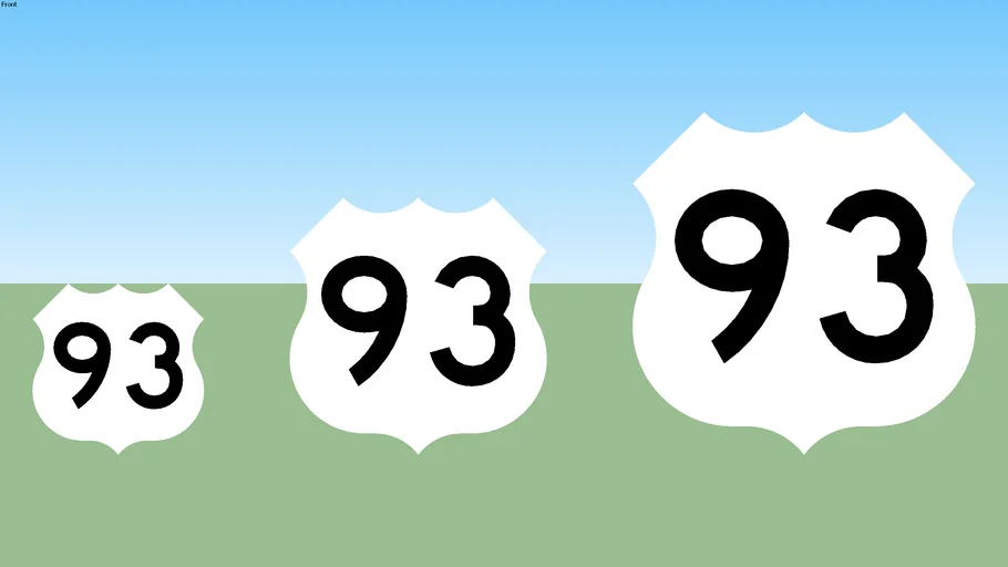 U.S. 93 Sign | 3D Warehouse