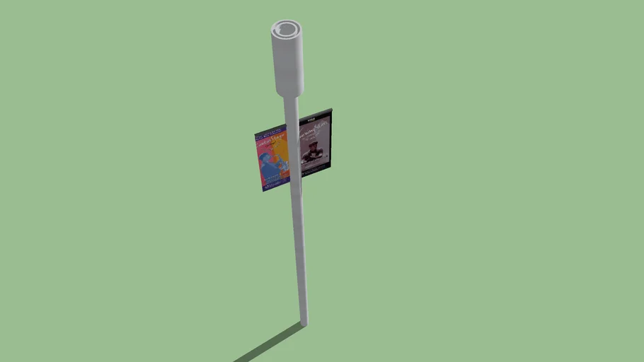 World Trade Center Plaza Lamp Post with Onstage Posters | 3D Warehouse
