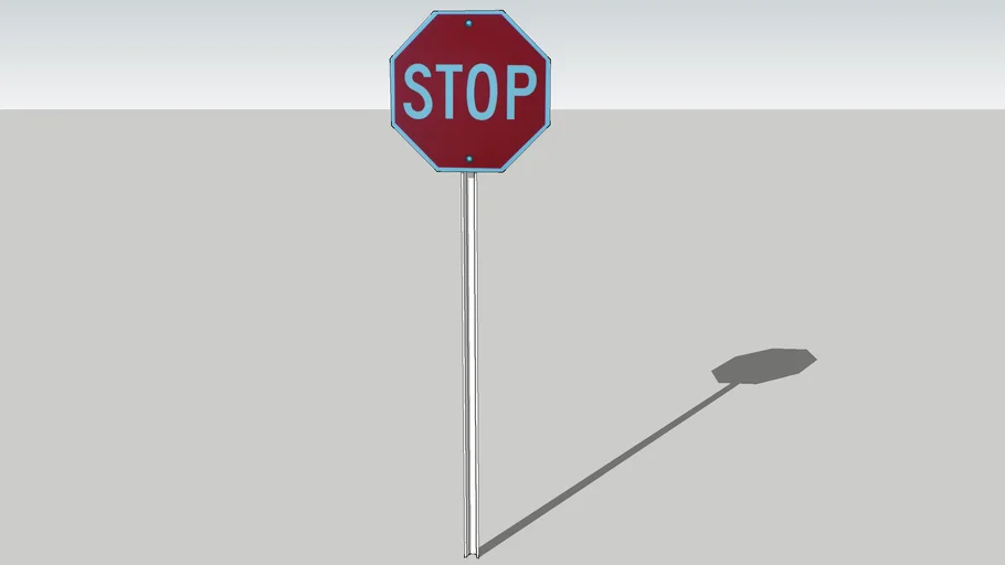tall Stop Sign | 3D Warehouse