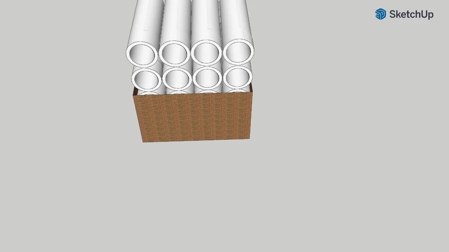 Rolls of tissue in a stone brick box | 3D Warehouse