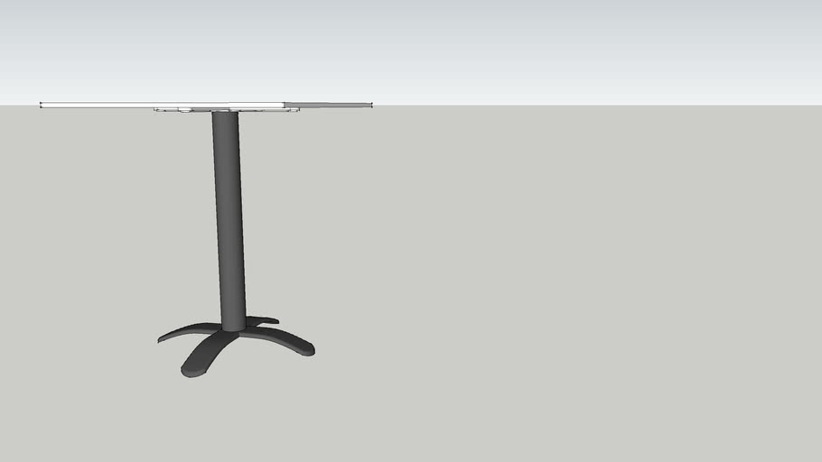 table en croix plateau compacto 70x70 | 3D Warehouse