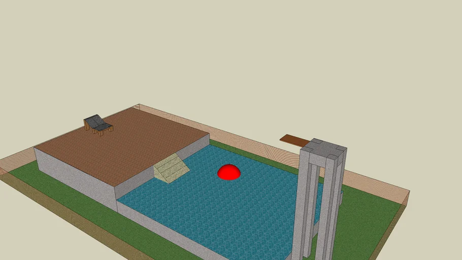 A Pool With Divingboard | 3D Warehouse