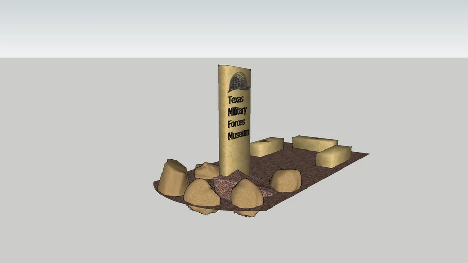 Proposed Parking Lot Stone sign | 3D Warehouse