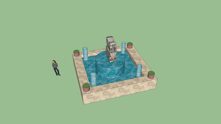 fountain with sculpture | 3D Warehouse