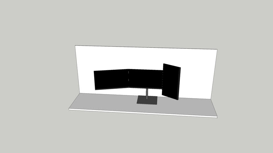 Triple Monitor Setup | 3D Warehouse