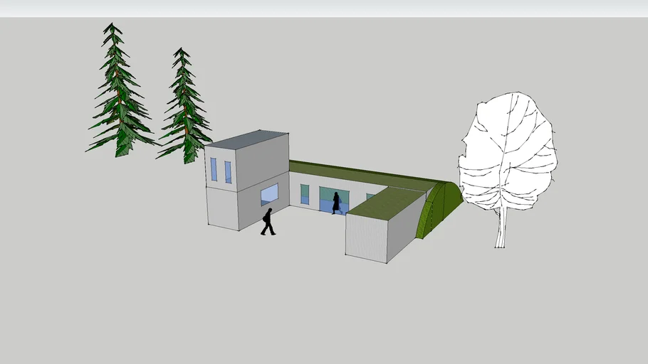 My house with earth berm | 3D Warehouse