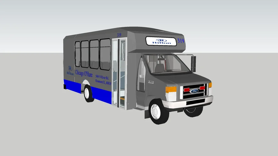 2013 Eldorado National AeroTech (16-pass) hilton hotel shuttle bus | 3D ...