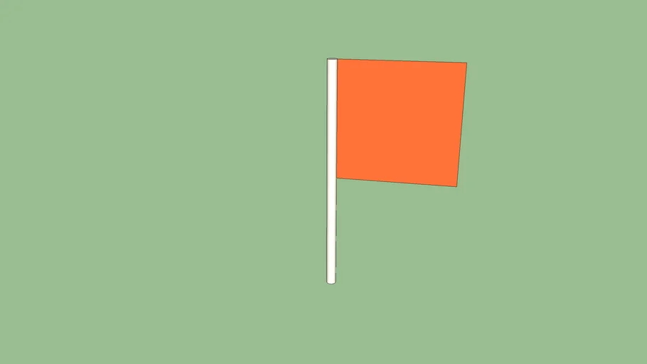 Orange Safety Flag | 3D Warehouse