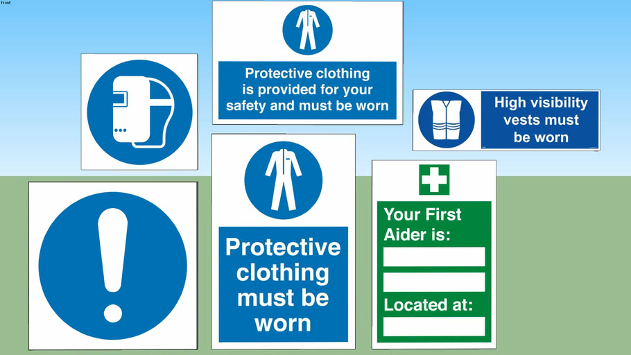 Workplace Mandatory Signs. | 3D Warehouse