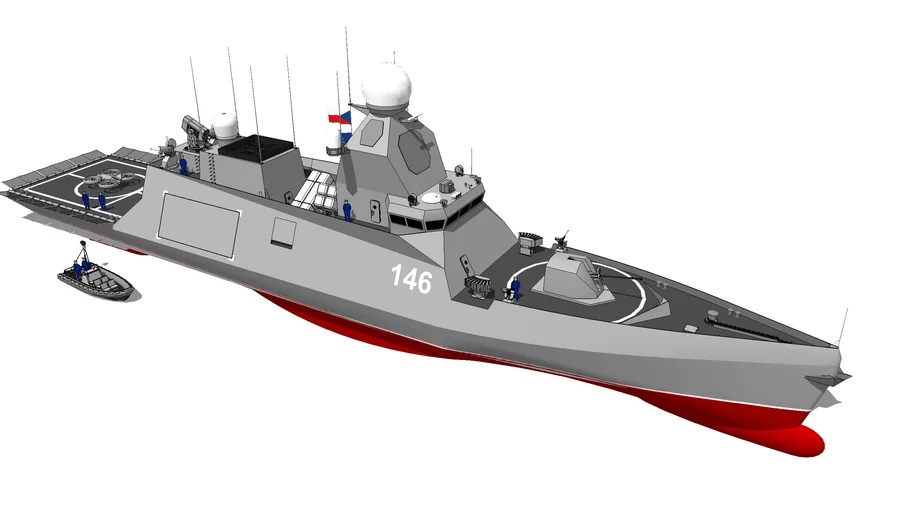 Modern corvette war ship | 3D Warehouse