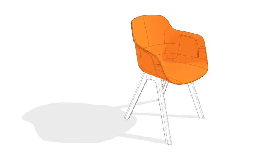 Loria_Armchair_4_Leg_Plastic | 3D Warehouse