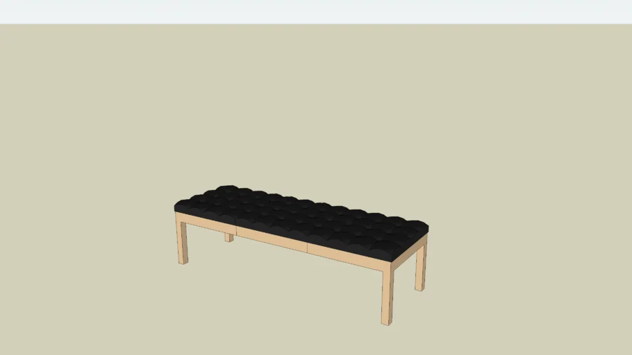 Bench_Tufted_Long | 3D Warehouse