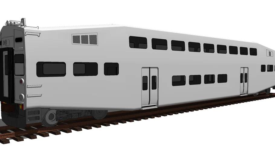 Plain Bombardier Bi-Level Cab Car | 3D Warehouse
