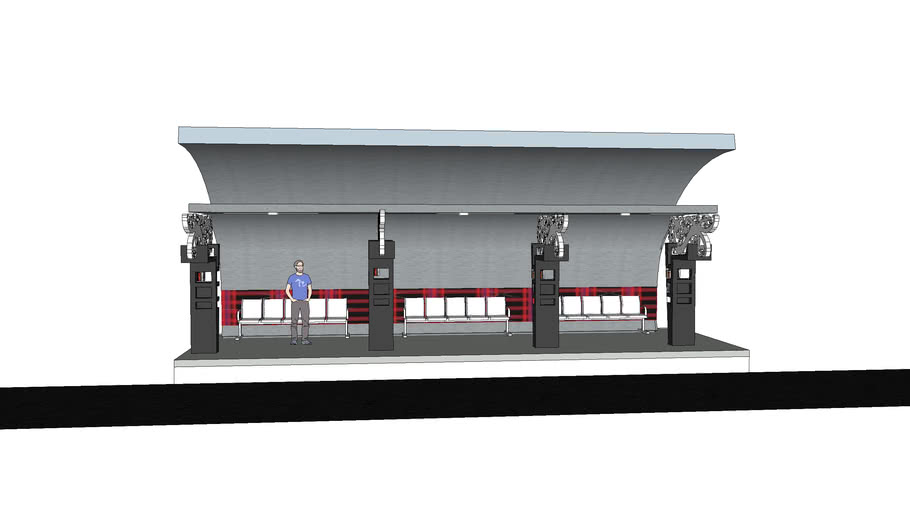 Halte bus ukiran dayak | 3D Warehouse